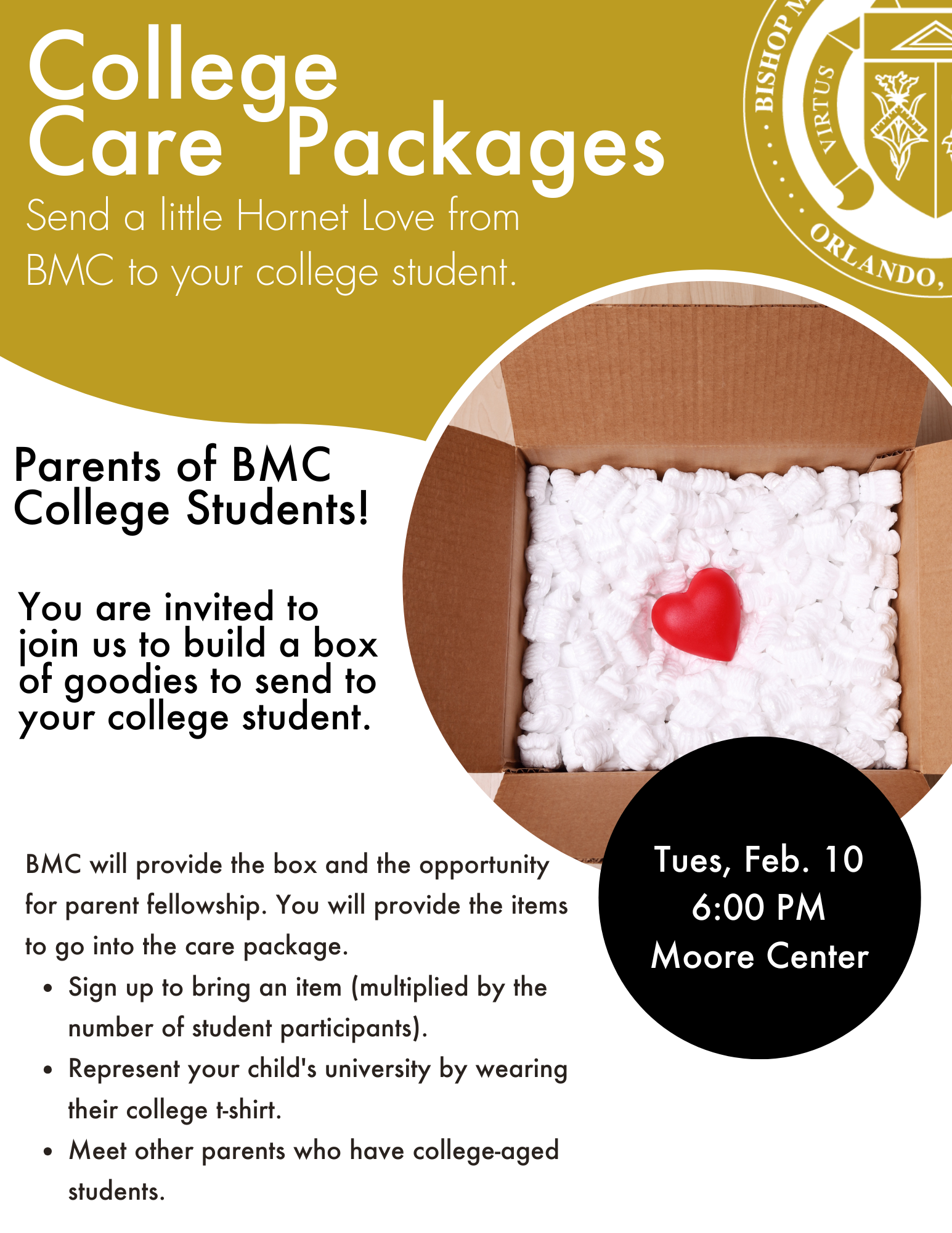College Care Package - Bishop Moore Catholic